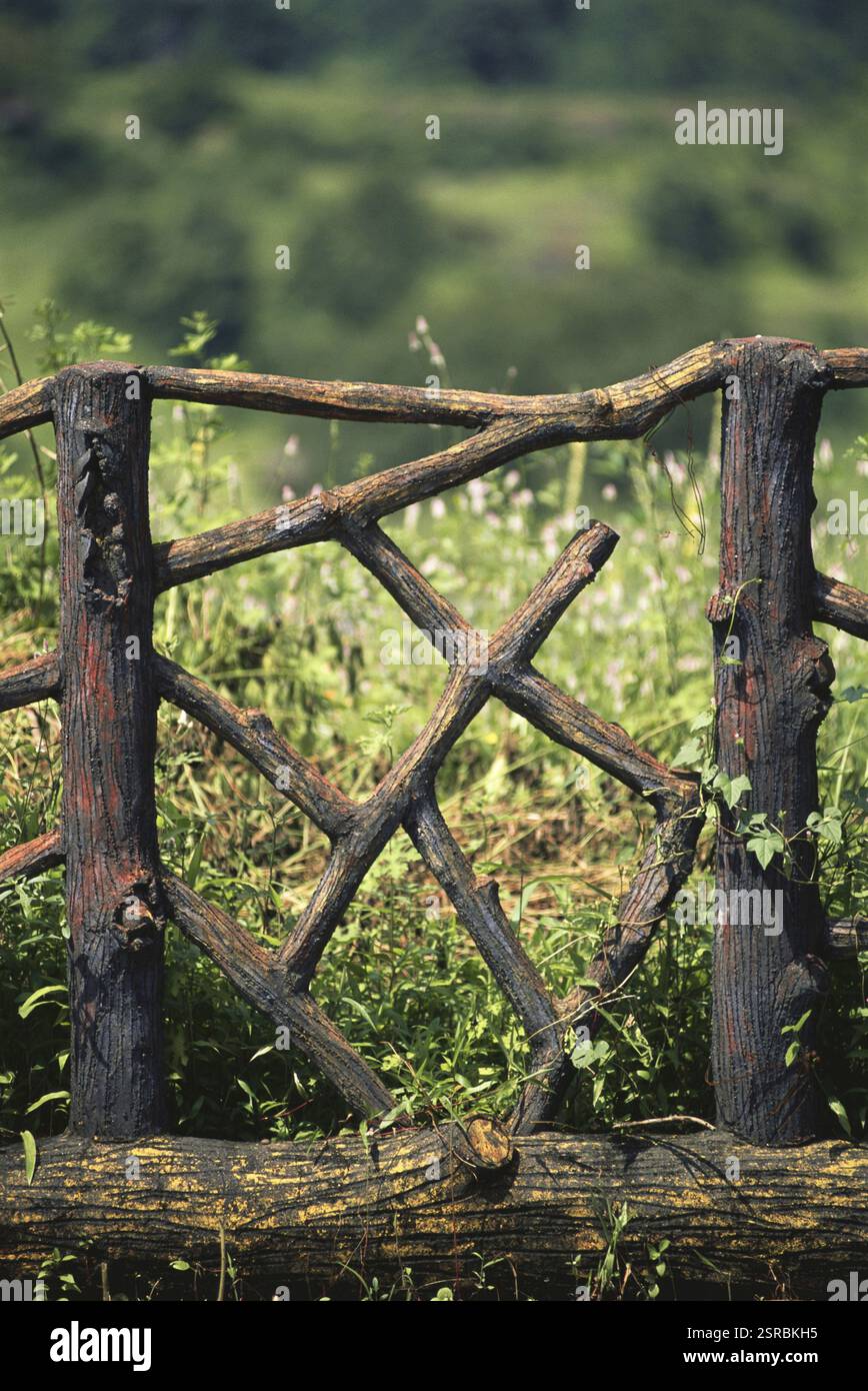 Wooden compound fence, Karjat, Maharashtra, India, Asia Stock Photo - Alamy