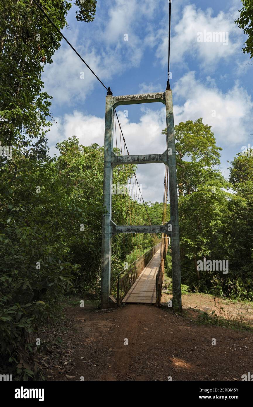 Hanging bridge, karnataka, india, asia Stock Photo - Alamy