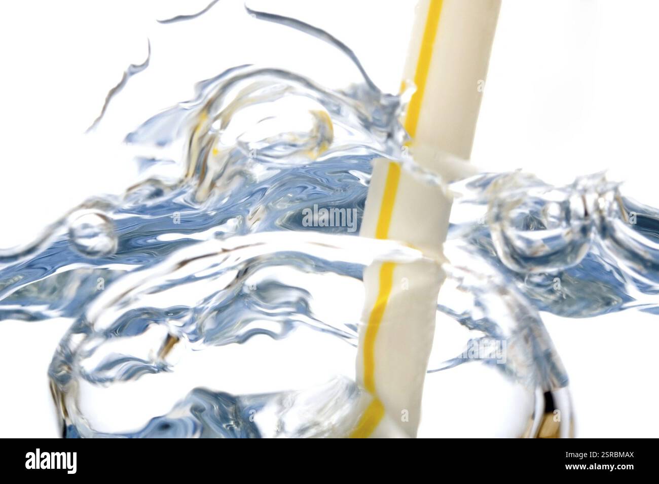 Straw and water bubbles isolated on white background Stock Photo - Alamy