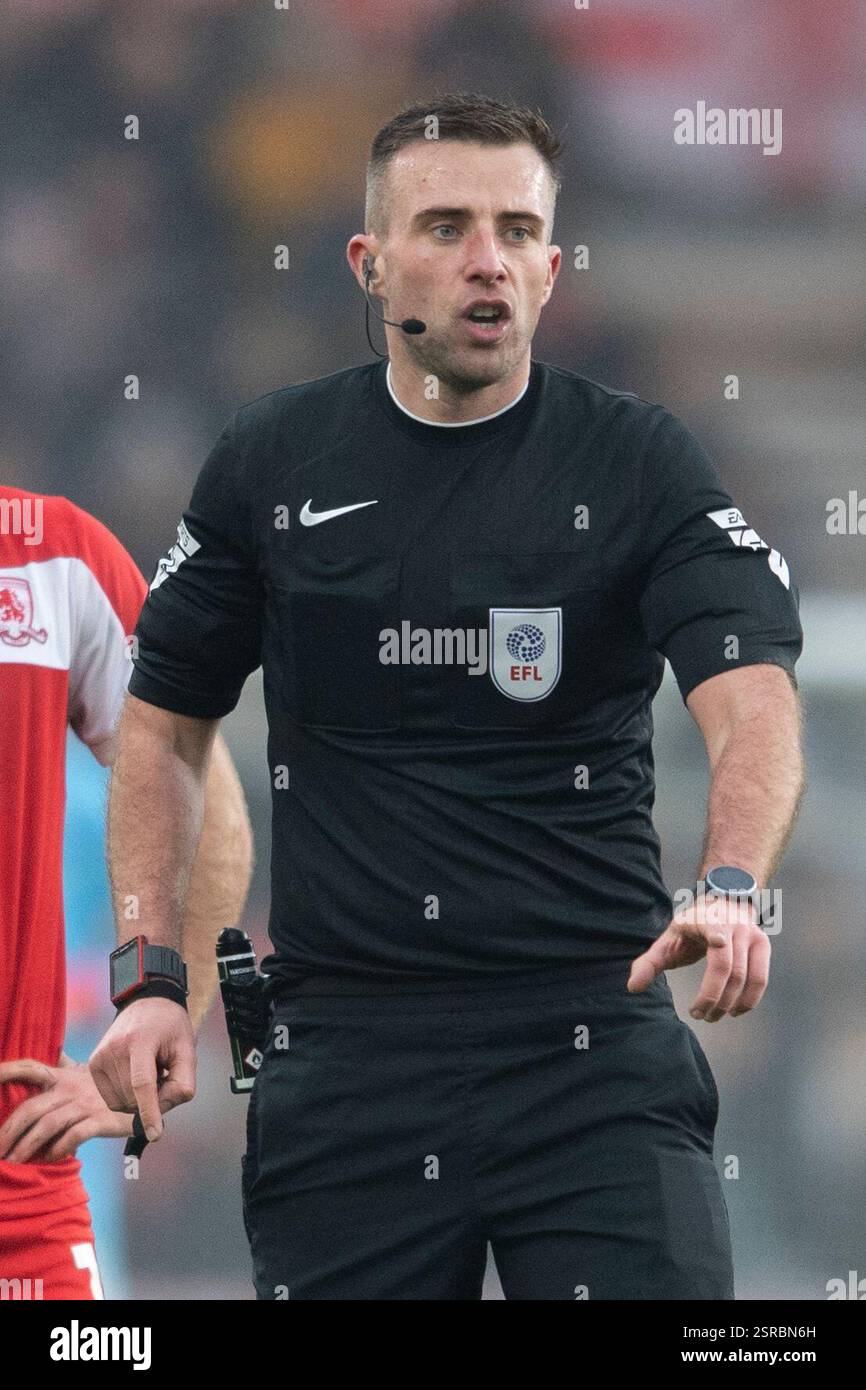 Referee Adam Herczeg during the Sky Bet Championship match between ...