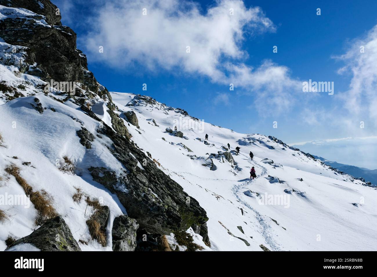 Mount Grama Albania. hiking in winter. landscape and nature Stock Photo ...