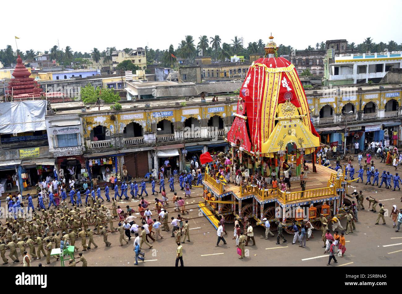 Pulling chariot of jagannath rath yatra, Puri, Orissa, India, Asia ...
