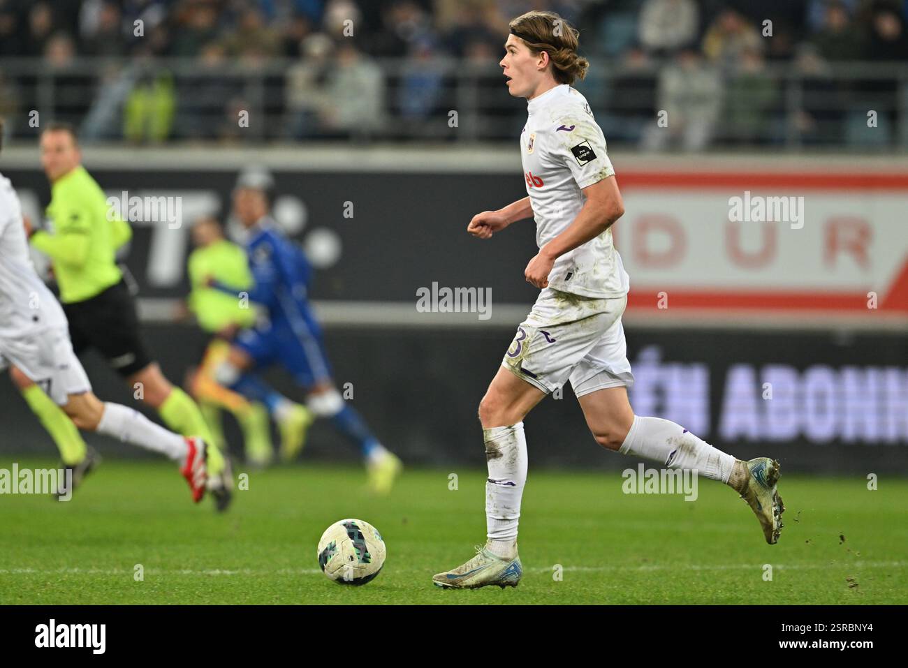 Gent, Belgium. 02nd Feb, 2025. Lucas Hey (3) of Anderlecht pictured ...