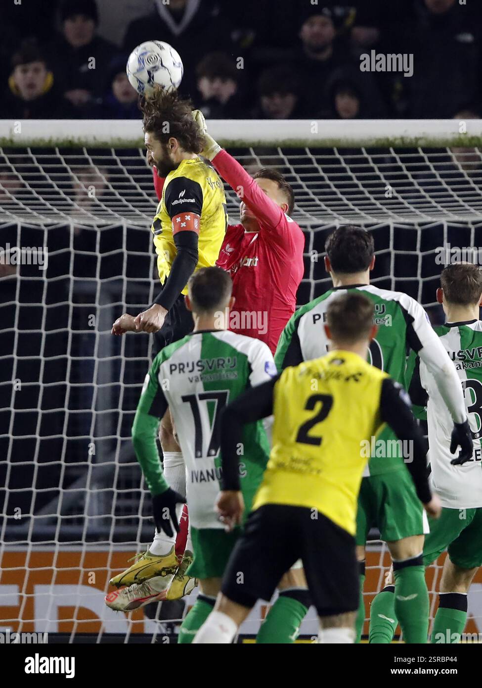 BREDA - (l-r) Jan van den Bergh of NAC Breda, Feyenoord goalkeeper ...