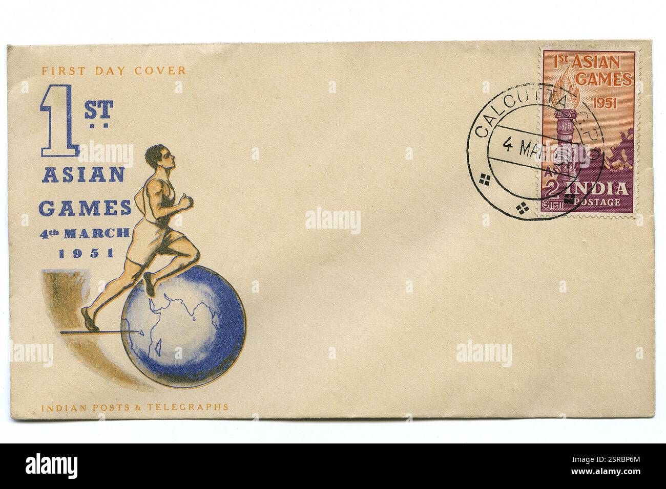 1st asian games, postage stamps, india, asia Stock Photo - Alamy