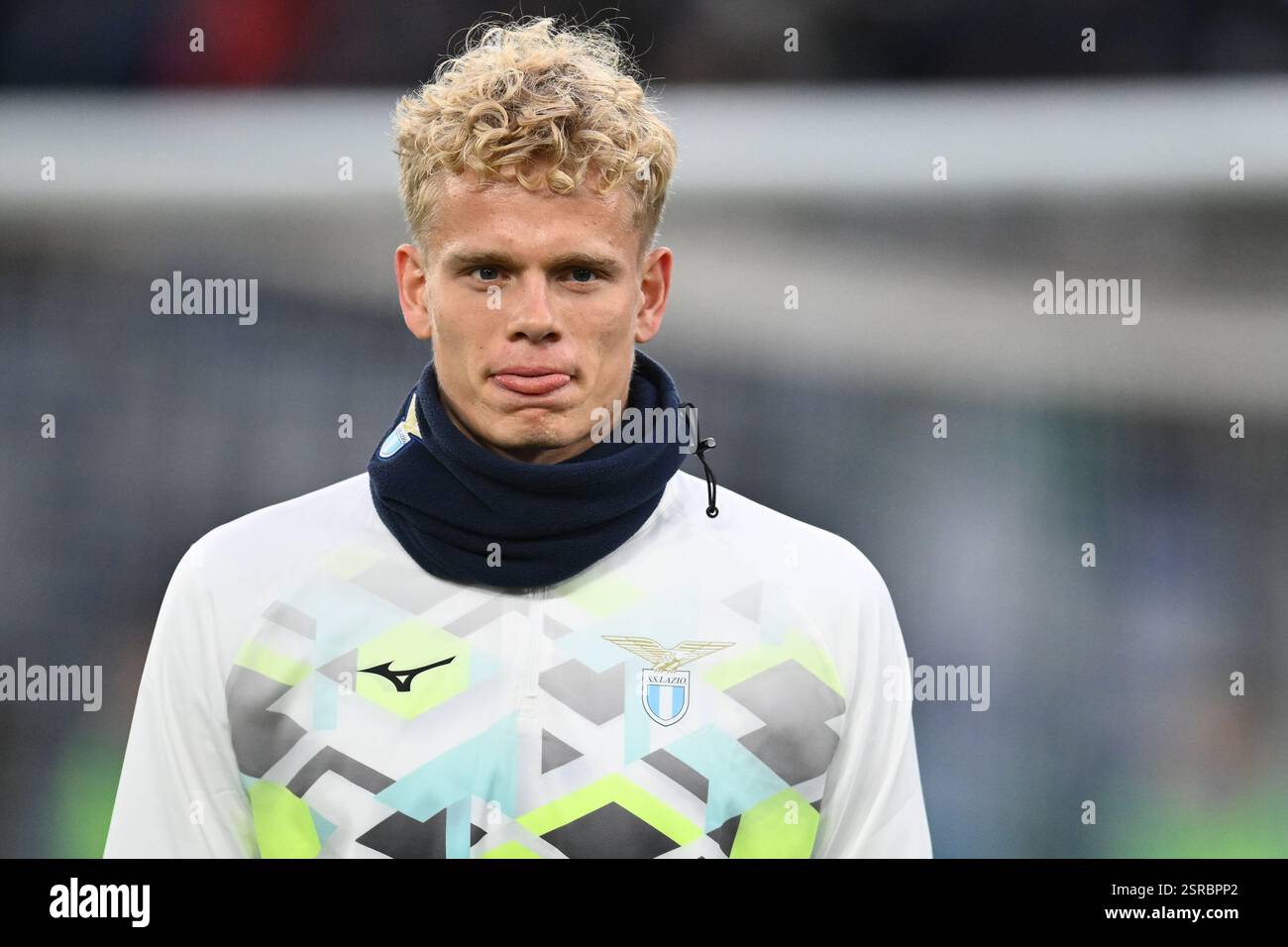 Oliver Provstgaard of S.S. Lazio participates in the 25th day of the ...