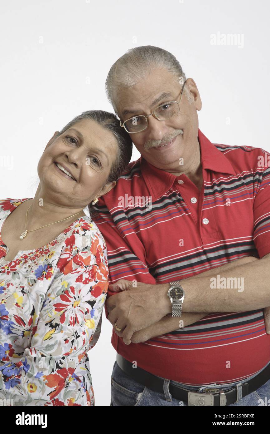 Old couple, old man standing and old lady keeping her head on shoulder MR #703B and 703A Stock ...