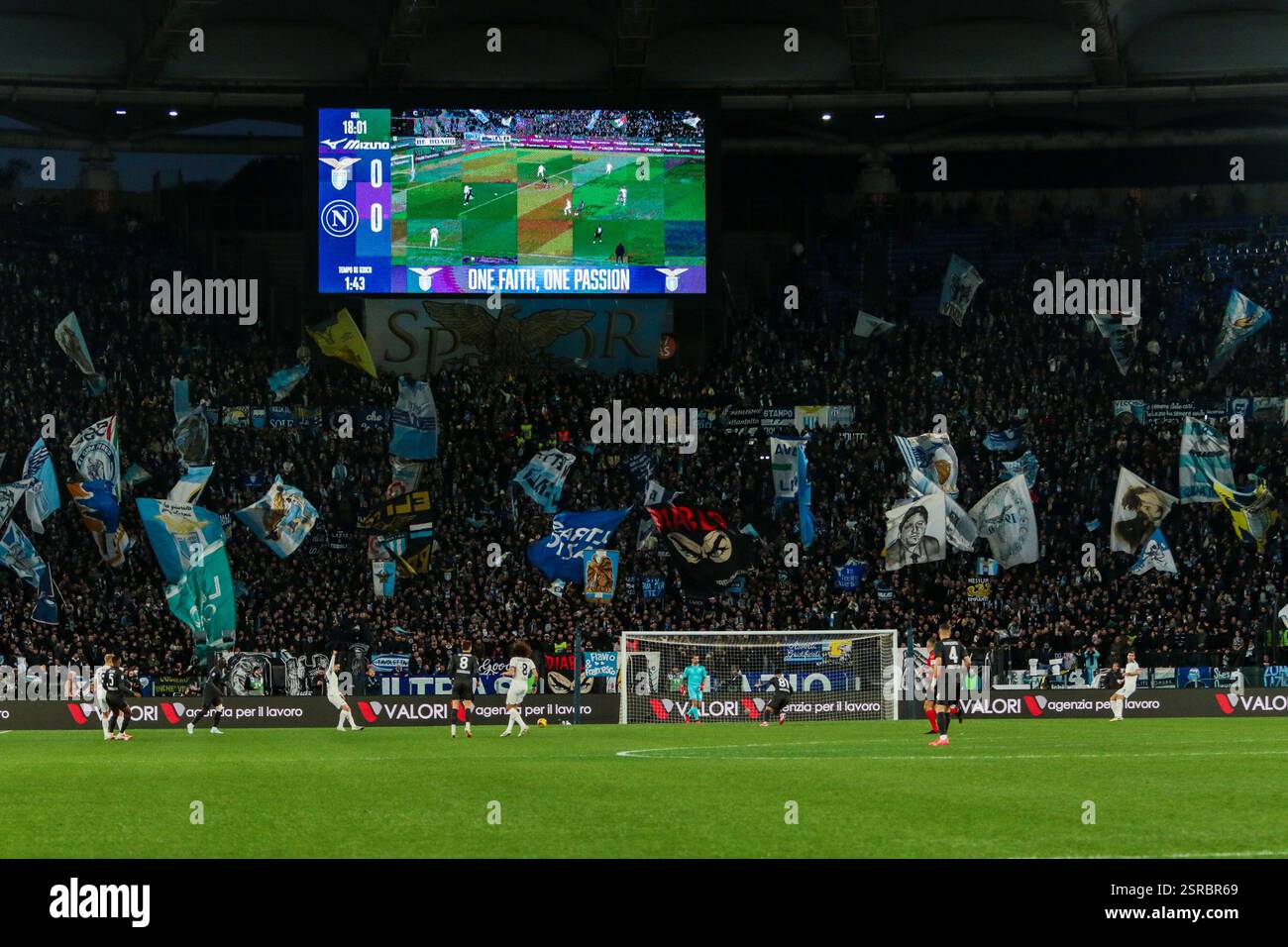 Rome, Italy. 15th Feb, 2025. SS Lazio ultras curva nord during SS Lazio ...