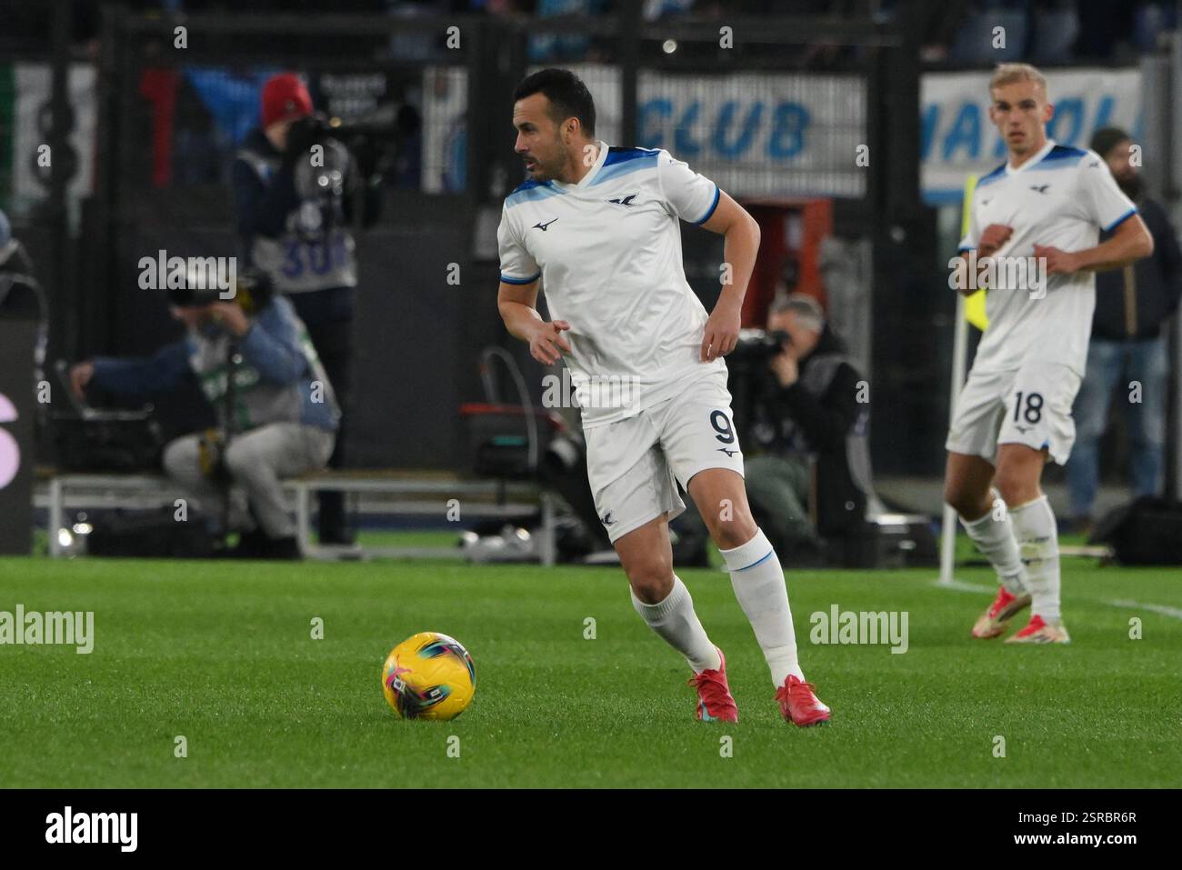 Rome, Italy. 15th Feb, 2025. Pedro of SS Lazio in action during the ...