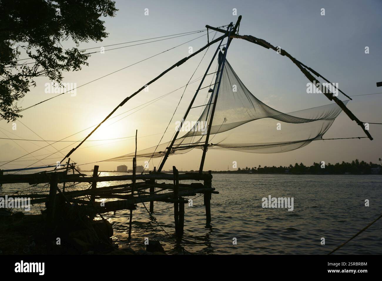 Chinese fishing nets, Fort Kochi, Kochi, Cochin, Kerala, India, Asia ...