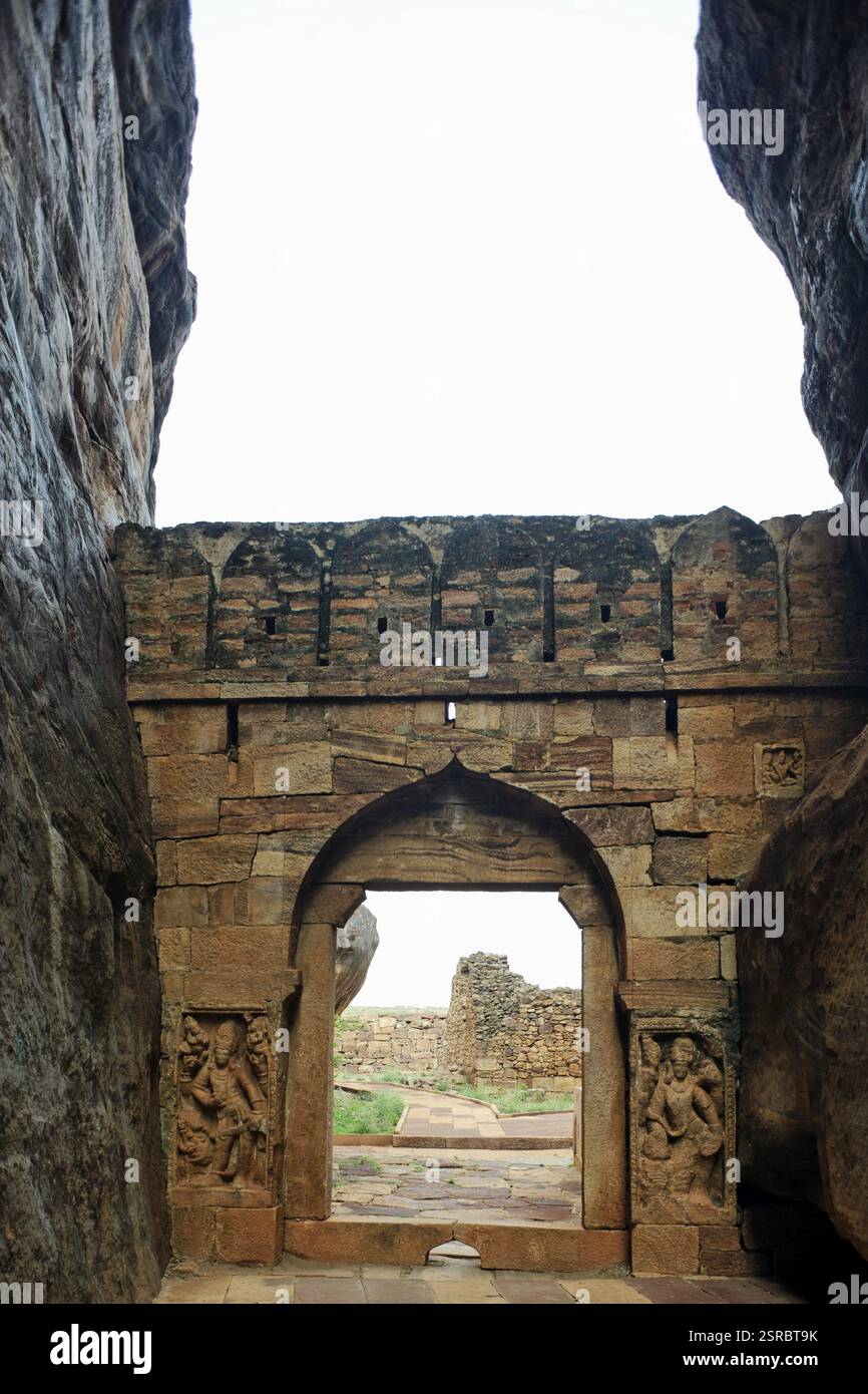 Arch in Badami fort, Badami, Karnataka, India Heritage Stock Photo - Alamy