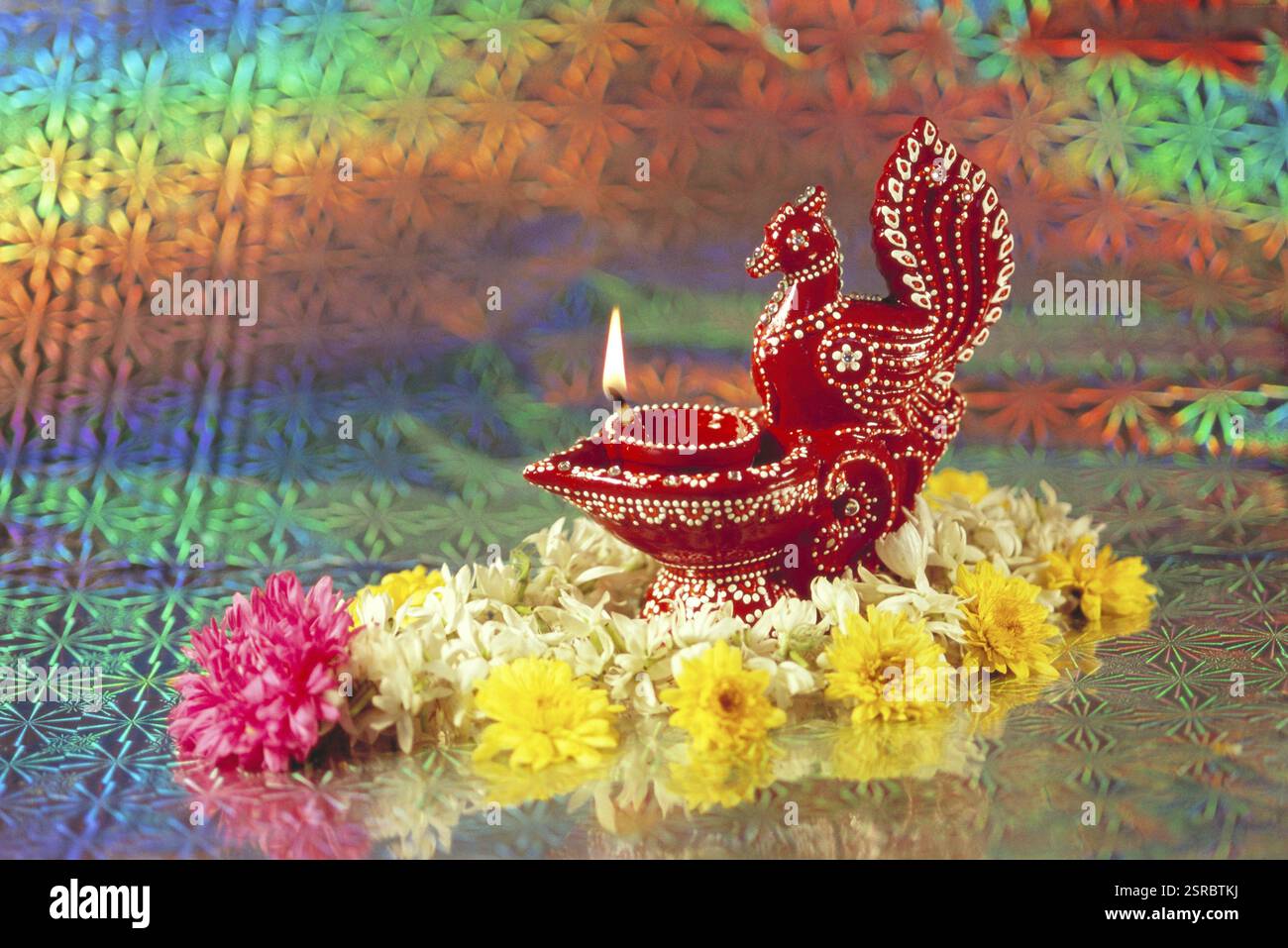 Diya flower design for Diwali deepawali greeting card Stock Photo - Alamy