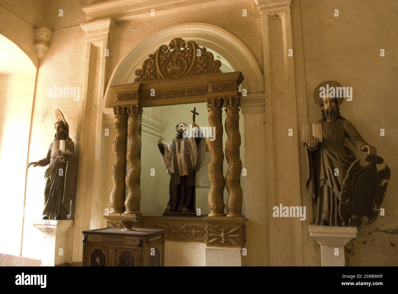 Statue of saint francis xavier in basilica of bom jesus, Goa, India ...