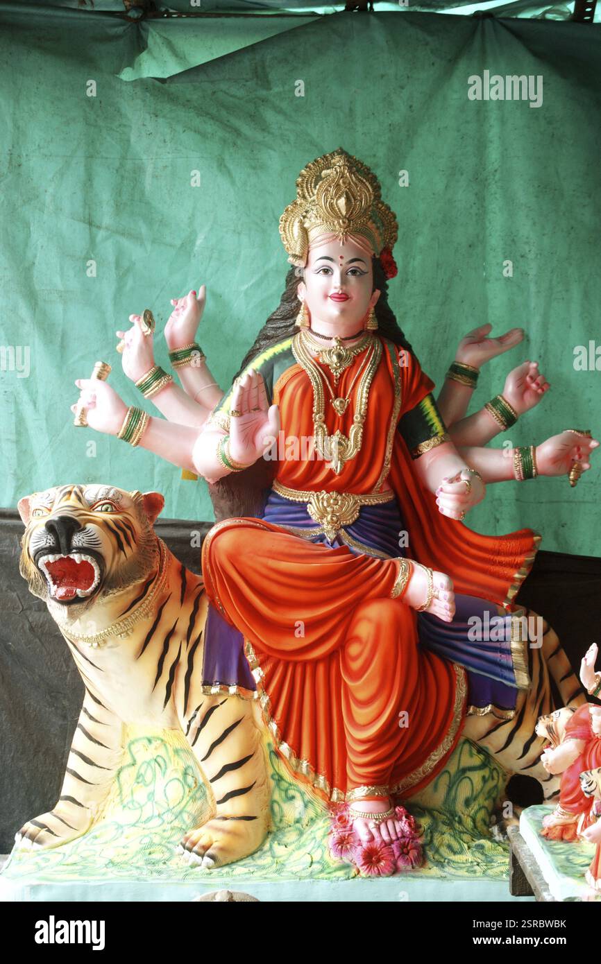 Durga Mataji at workshop Mumbai Maharashtra India Asia Stock Photo - Alamy