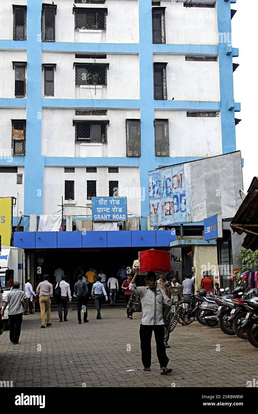 Grant Road Railway Station building, Mumbai, Maharashtra, India, Asia ...
