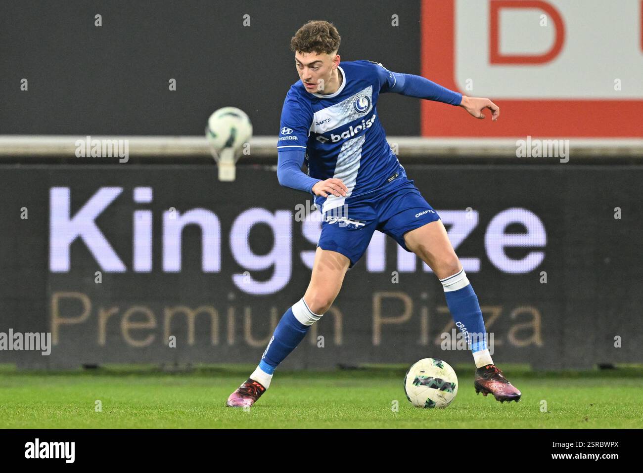 Gent, Belgium. 02nd Feb, 2025. Mathias Delorge Knieper (16) of AA Gent ...