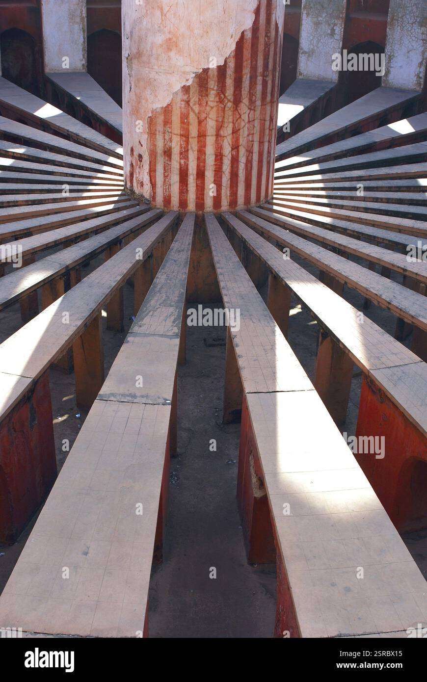 Pattern of stone strips around pillar in Jantar Mantar, Delhi, India ...
