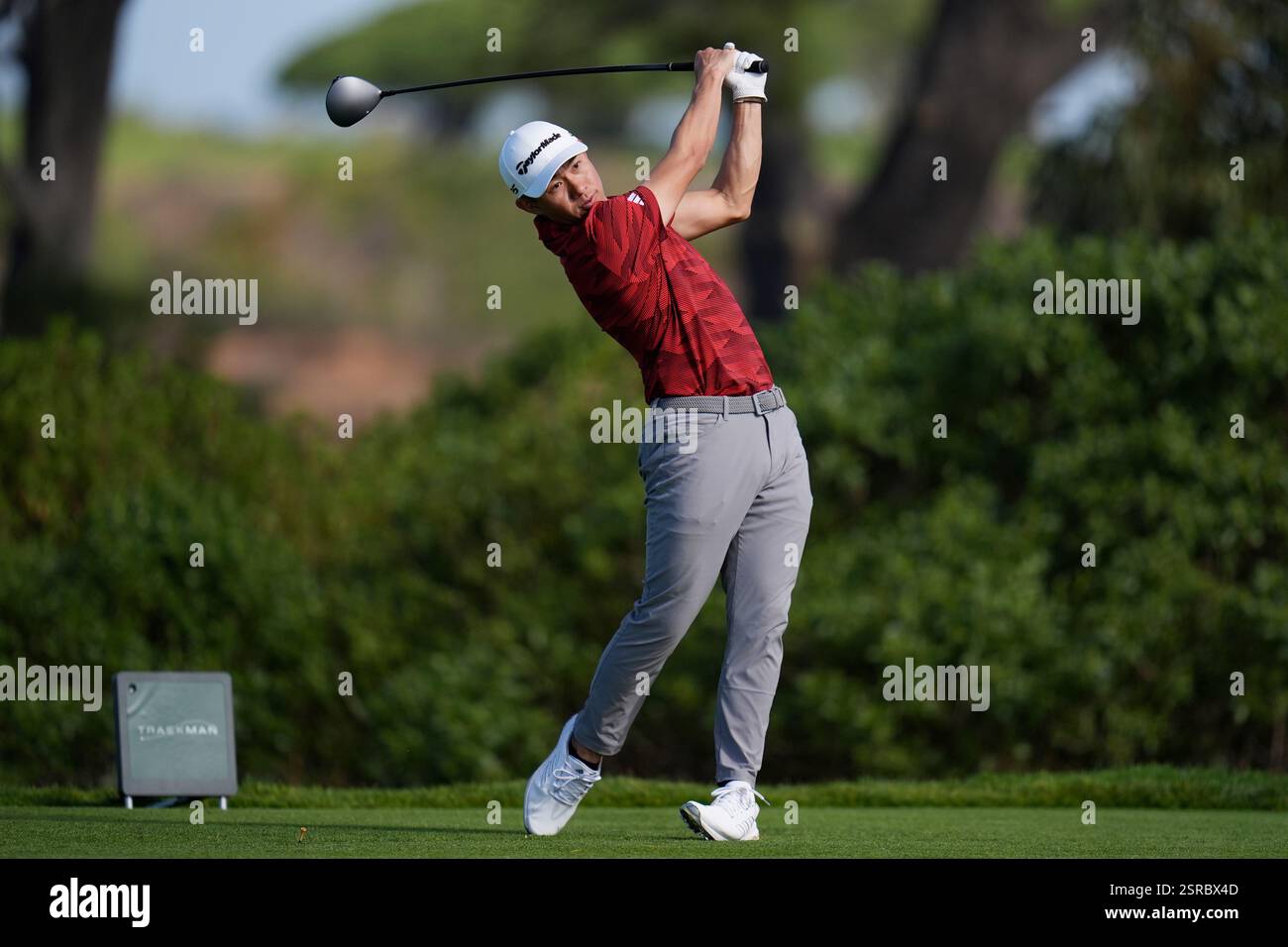 Collin Morikawa hits on the fifth tee of the South Course at Torrey ...