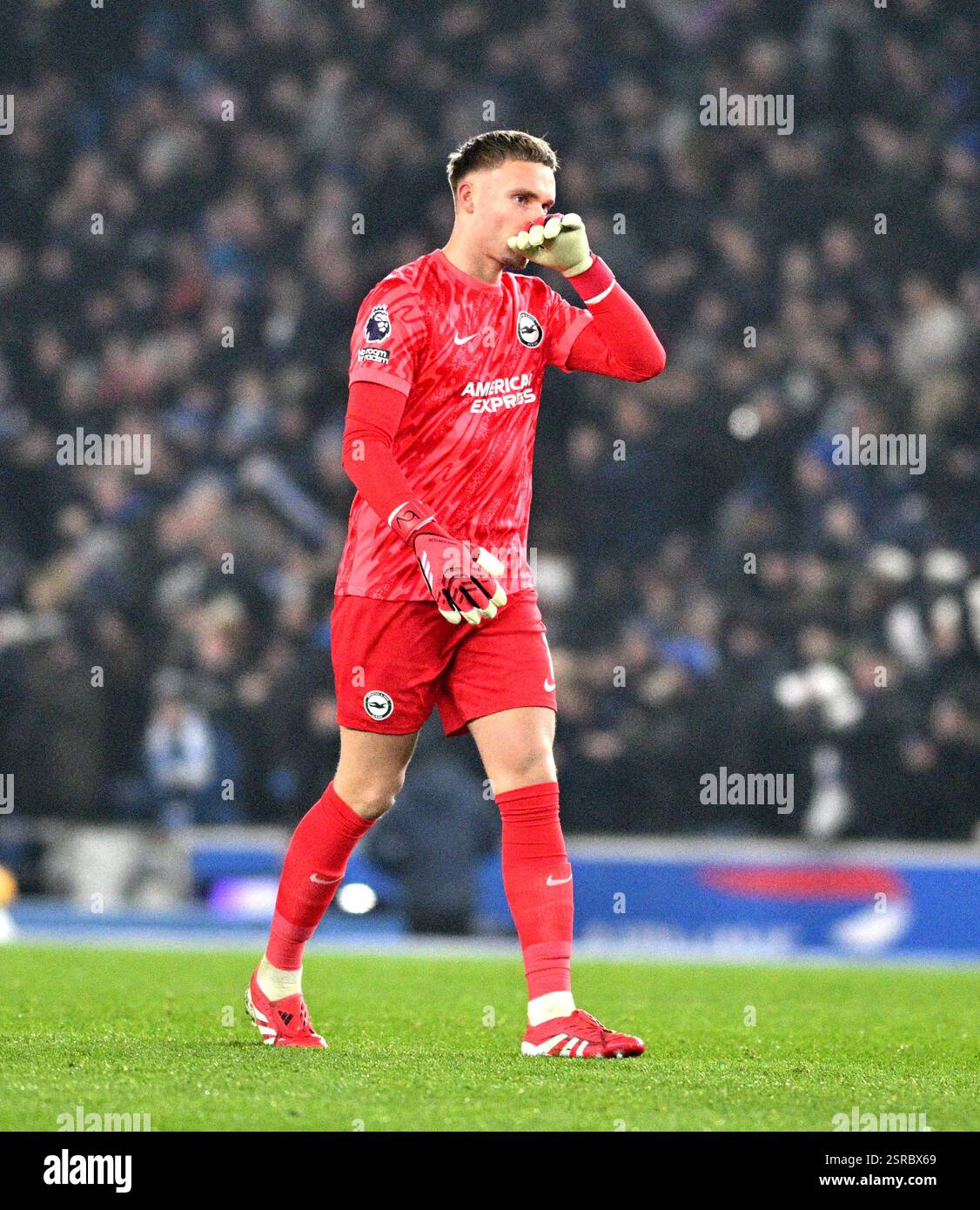 Bart Verbruggen of Brighton during the Premier League match between ...