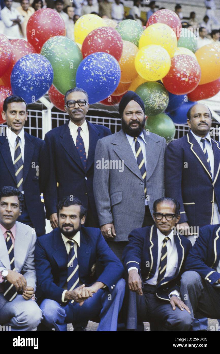 Portrait of past cricketers, India, Asia Stock Photo - Alamy