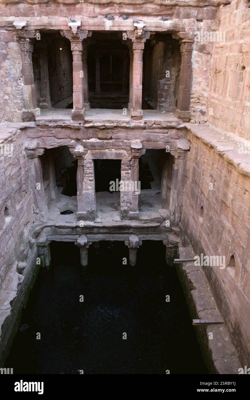 Interior of old step well tapi baori, Jodhpur, Rajasthan, India, Asia ...
