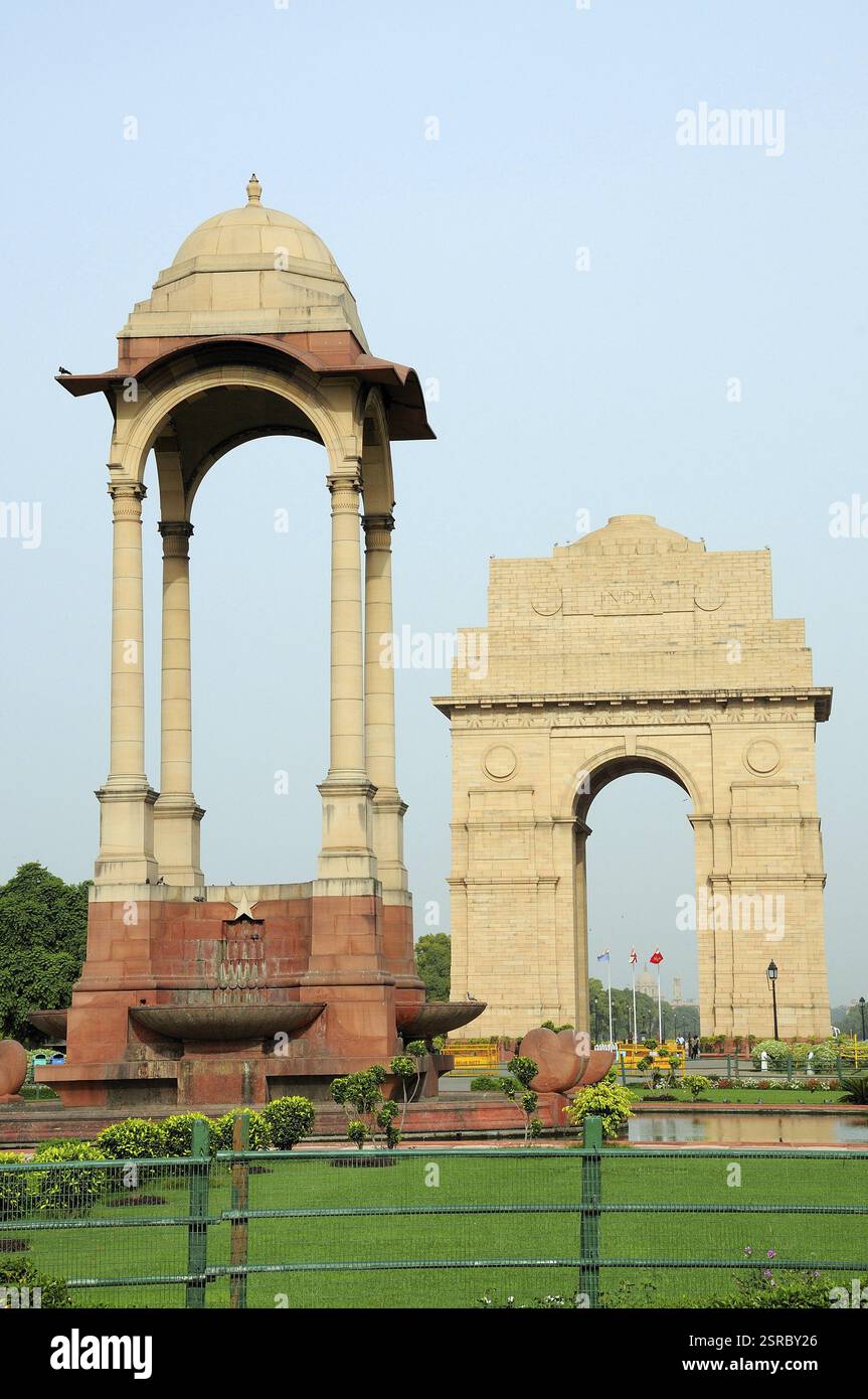 Shaheed smarak and India Gate, Delhi, India, Asia Stock Photo - Alamy