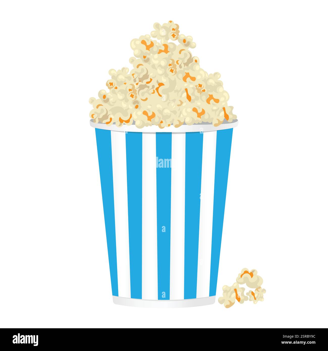 popcorn bucket logo, popcorn vector illustration. Popcorn box. movie ...