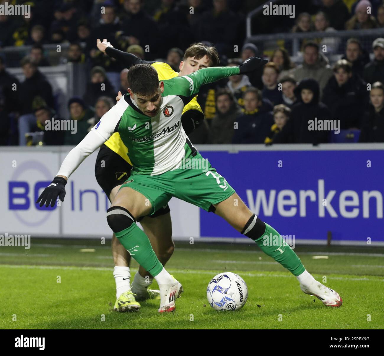 BREDA - (l-r) Leo Sauer of NAC Breda, Jacob Moder of Feyenoord during ...