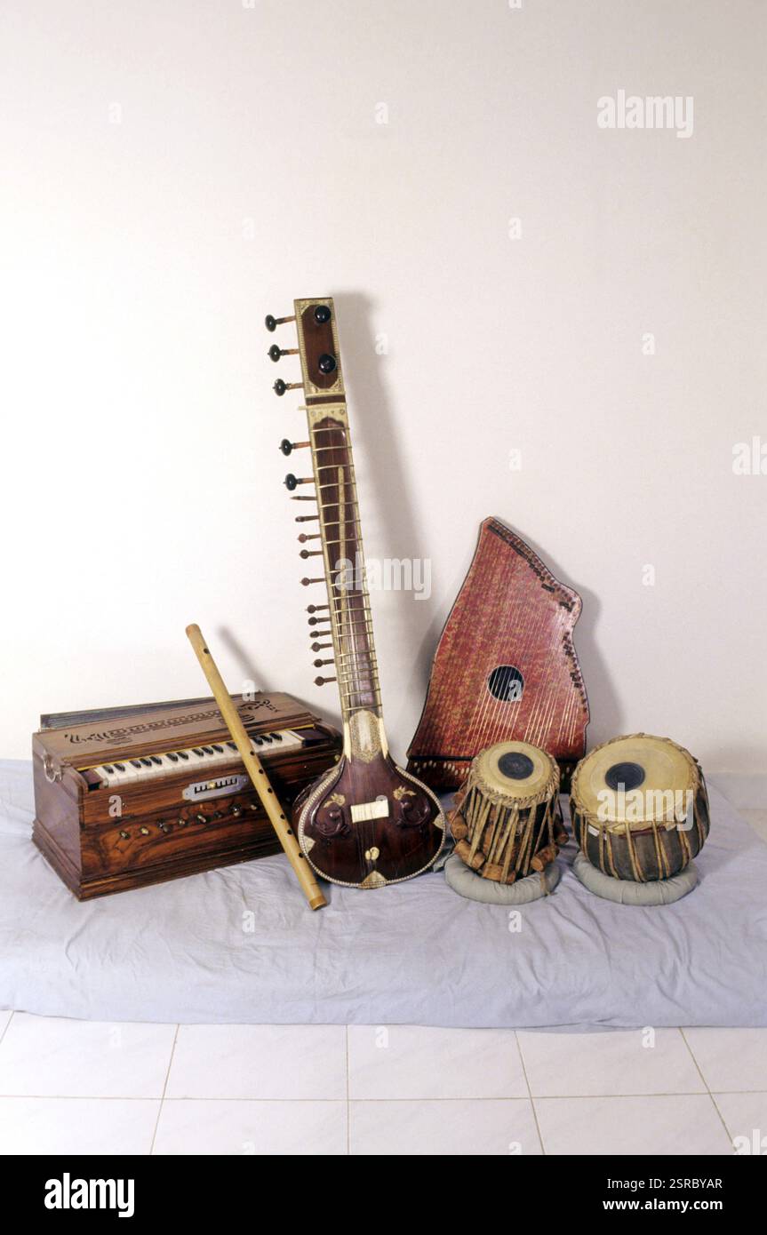 Classical music instruments, india Stock Photo - Alamy