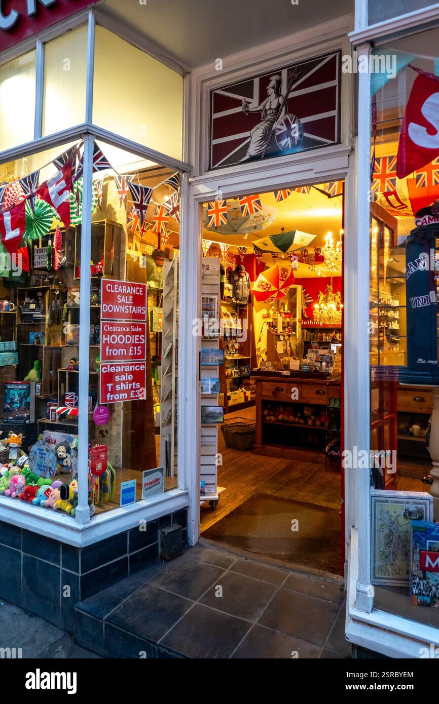 The shop in Cambridge specializes in British themed gifts and souvenirs ...