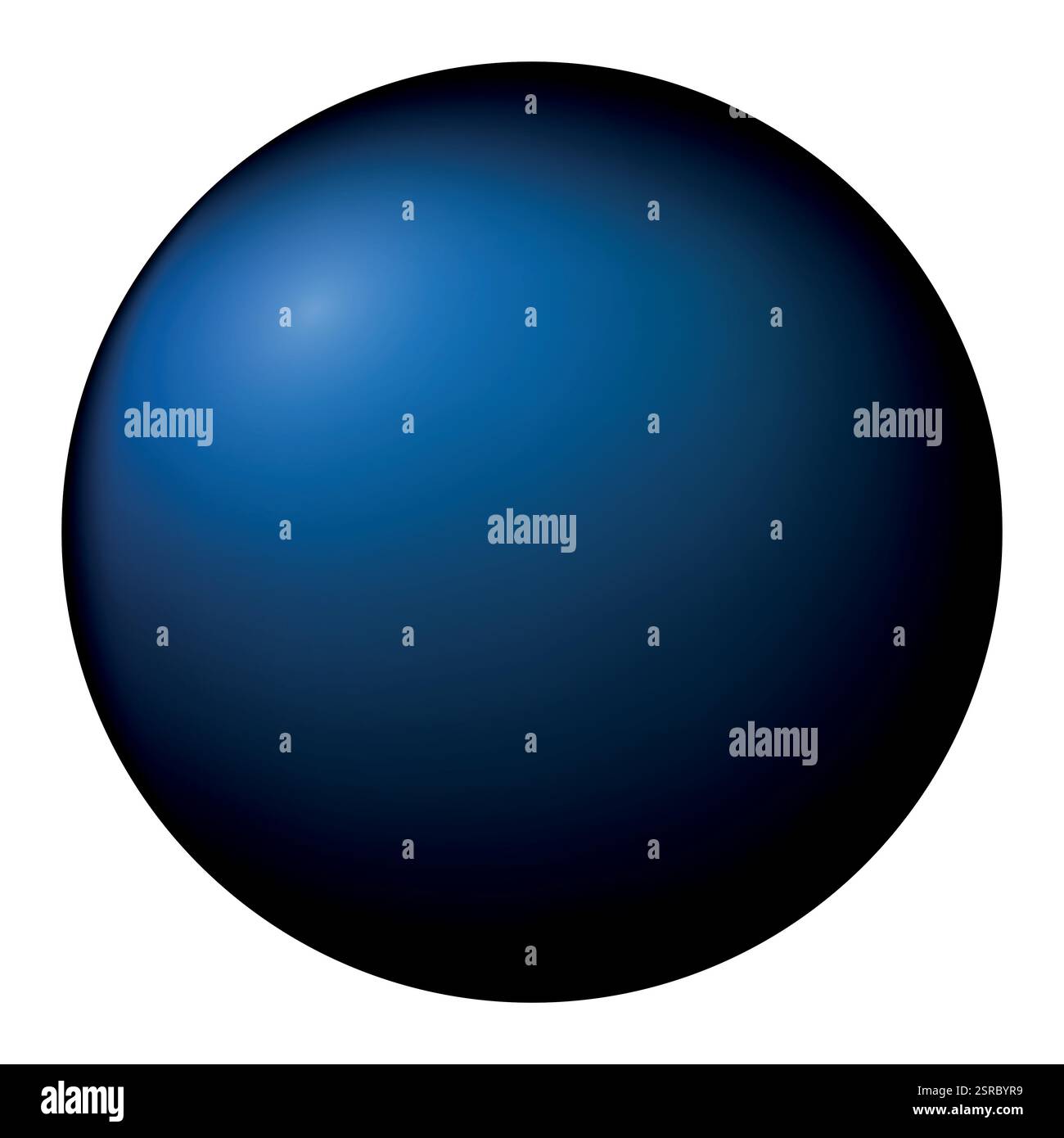 Glass blue ball or precious pearl. Glossy realistic ball, 3D abstract ...