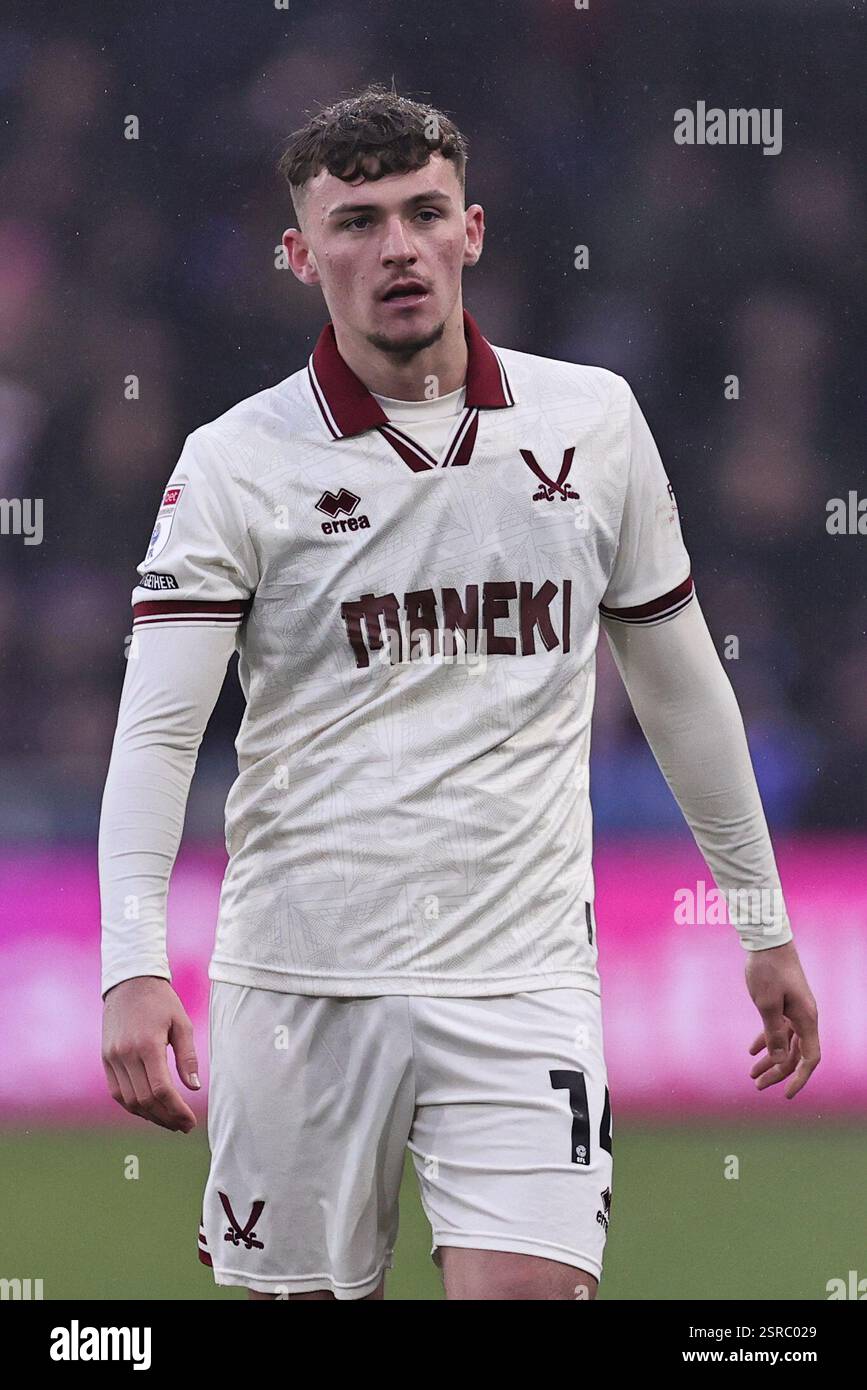 Luton, UK. 15th Feb, 2025. Harrison Burrows of Sheffield United during ...