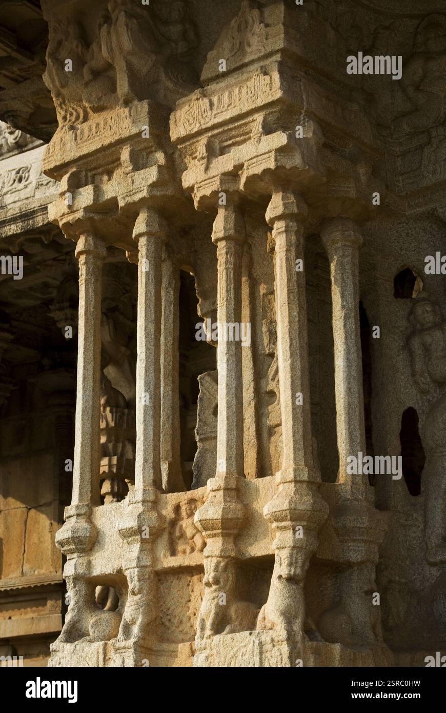 Musical pillars at Vittala temple, Hampi, Karnataka, India, Asia Stock ...