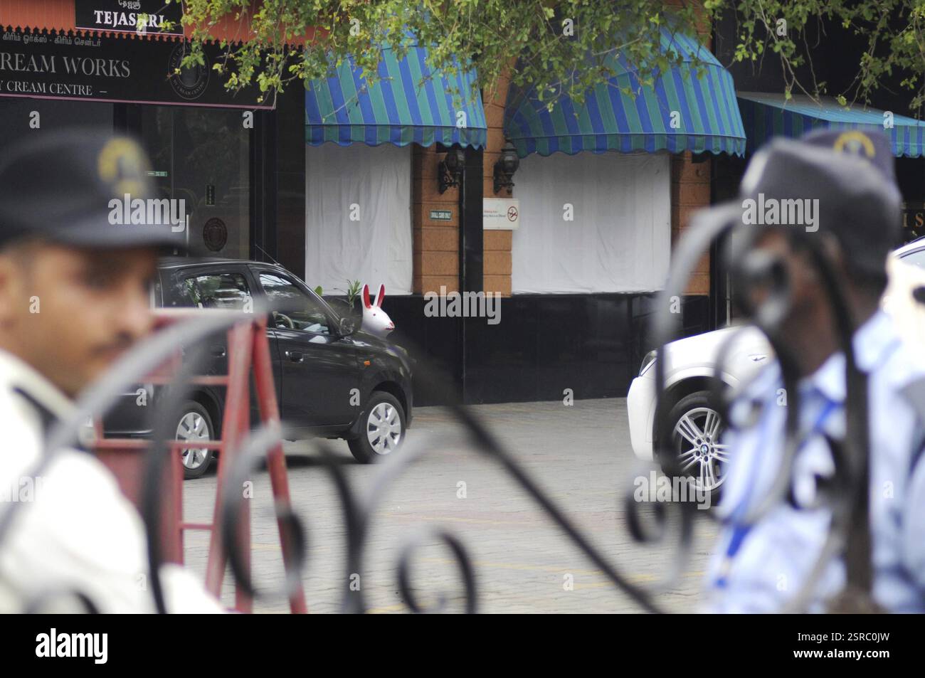The gates of the New Woodland Hotel, a Karnataka-based restaurant are ...
