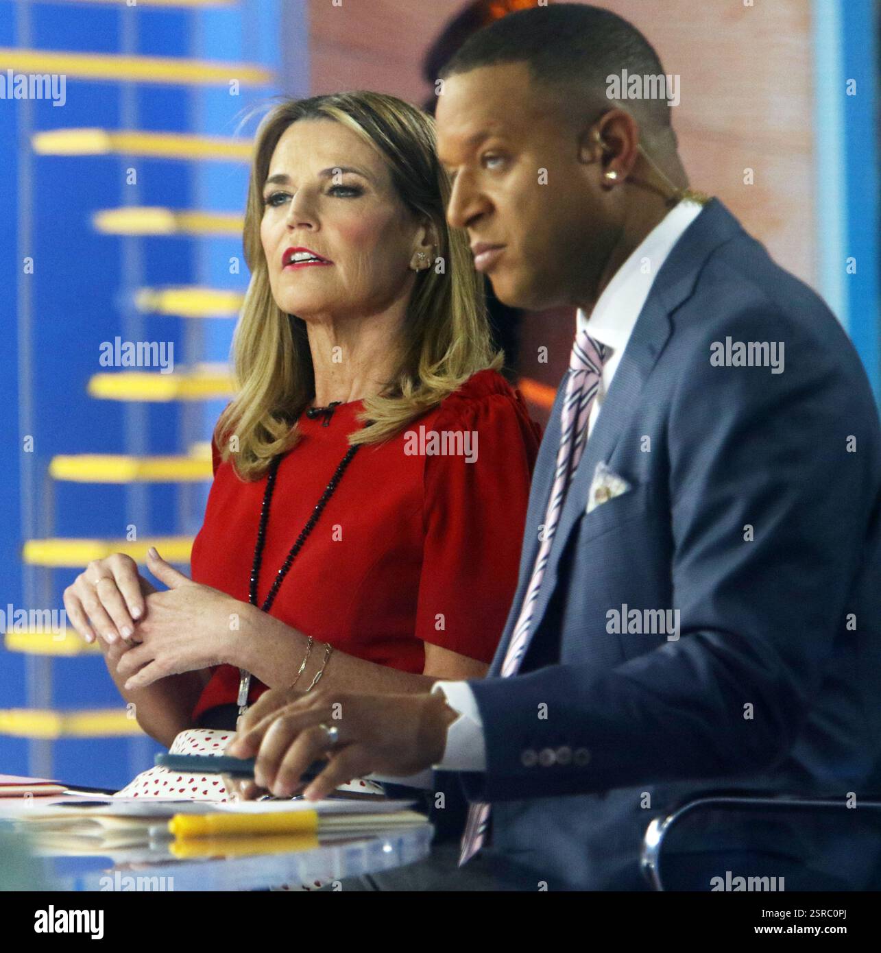 February 14, 2025 Savannah Guthrie, Craig Melvin, on Today Show in New ...
