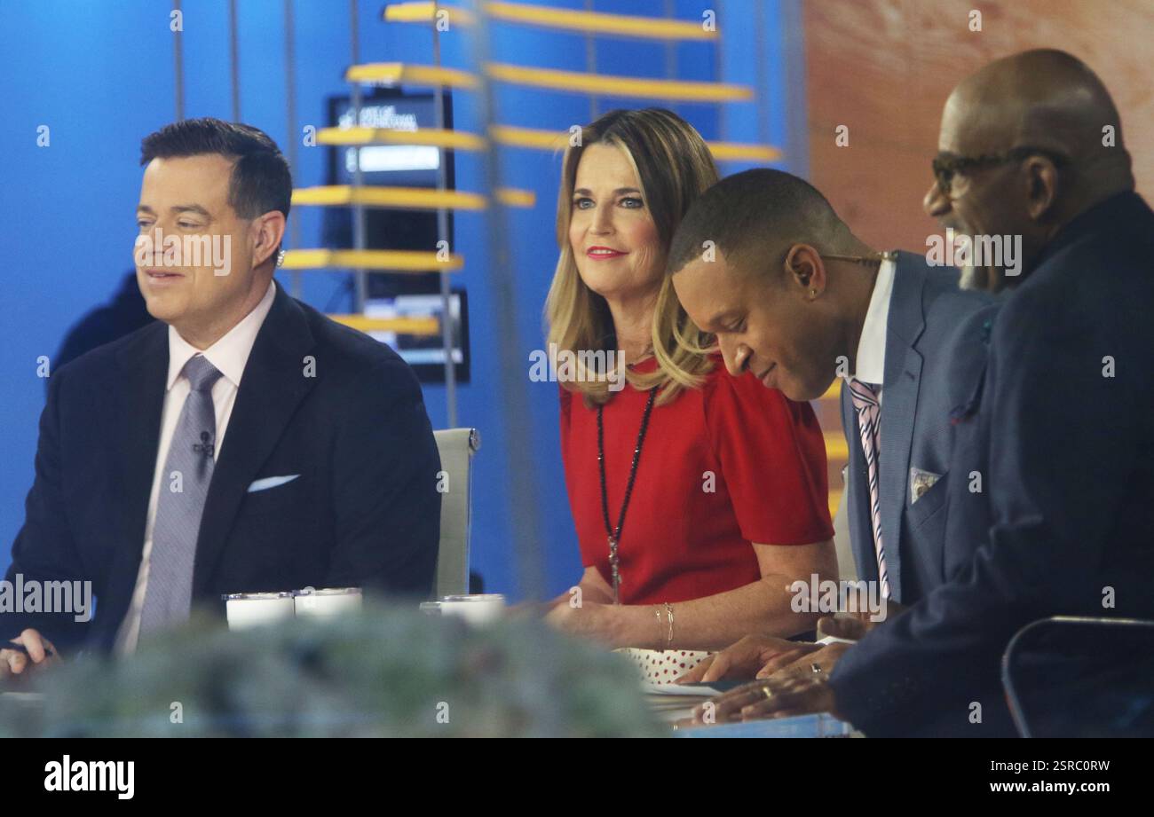February 14, 2025 Carson Daly, Savannah Guthrie, Craig Melvin, Al Roker ...