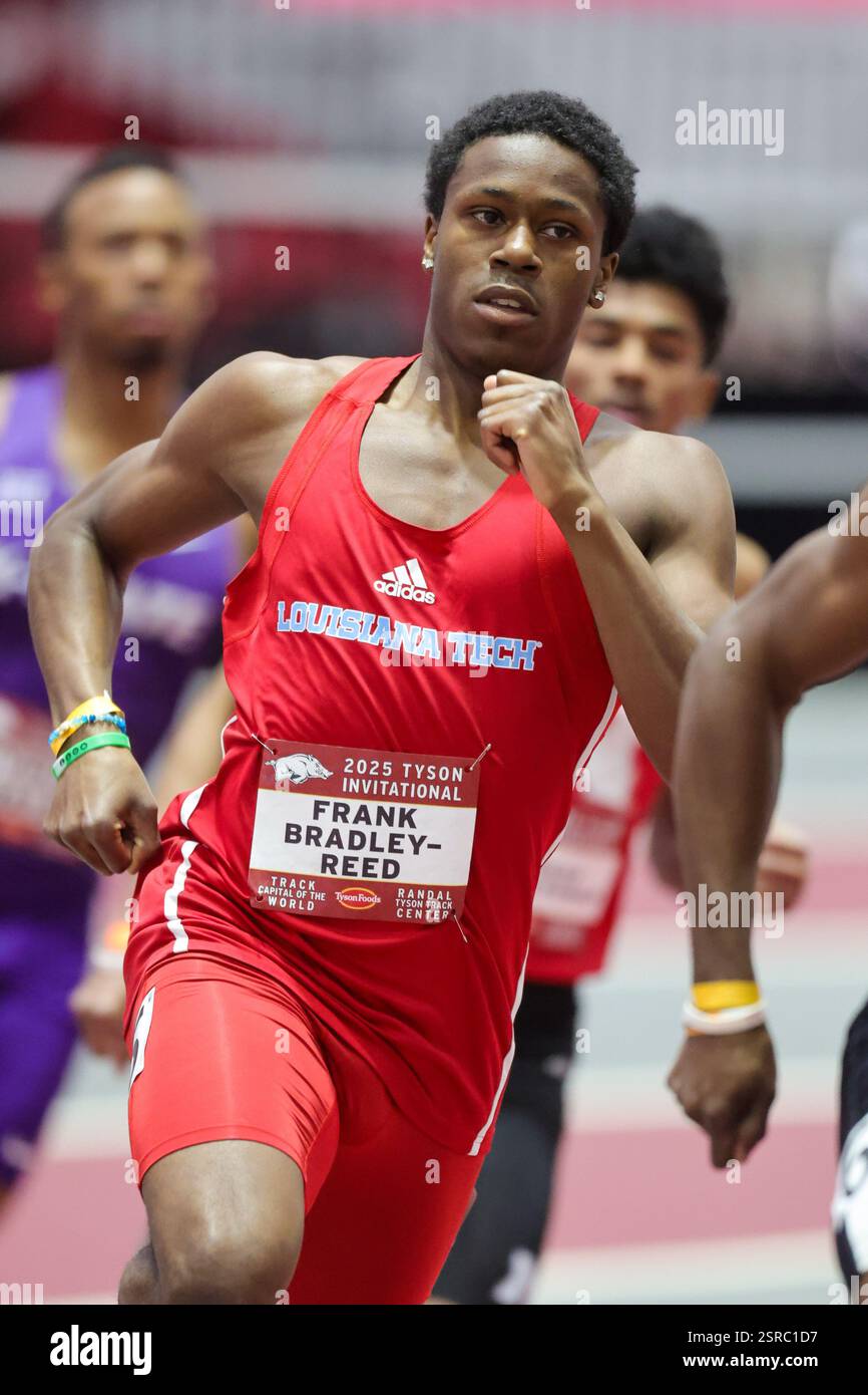 February 14, 2025: Frank Bradley-Reed of Louisiana Tech works his way ...
