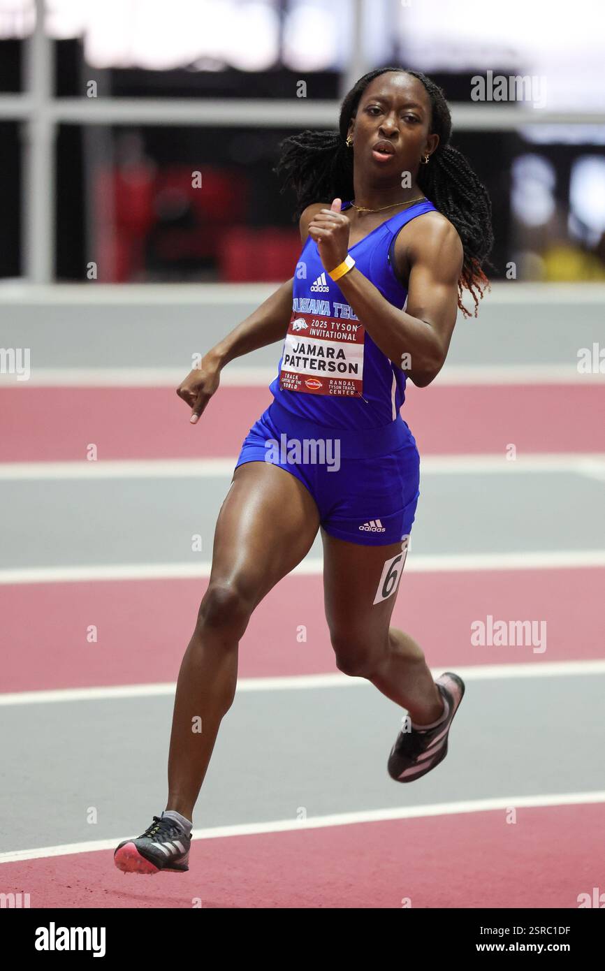 February 14, 2025: Louisiana Tech runner Jamara Patterson competes in ...