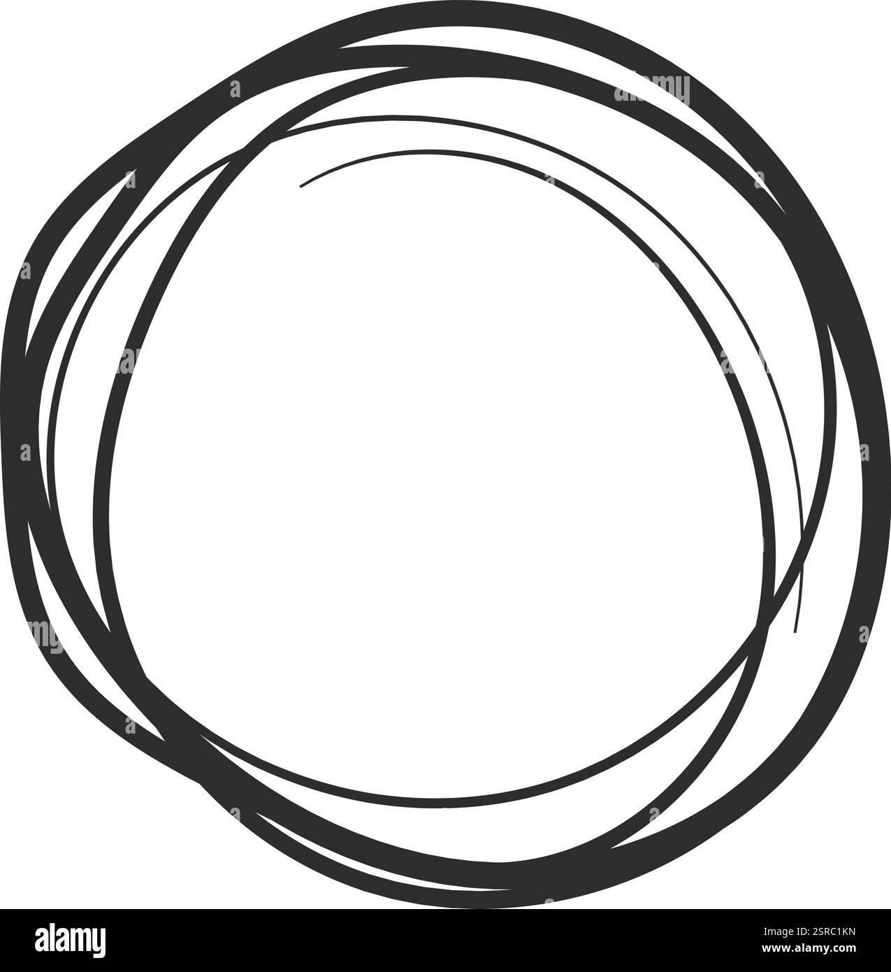 Multiple overlapping black lines creating a circular shape, perfect for emphasizing text or ...