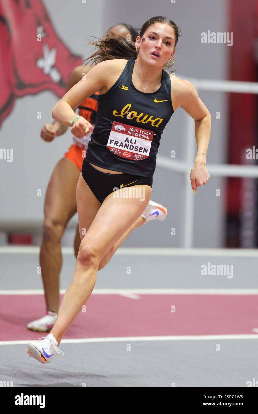 February 14, 2025: Iowa Hawkeyes runner Ali Frandsen competes in the ...