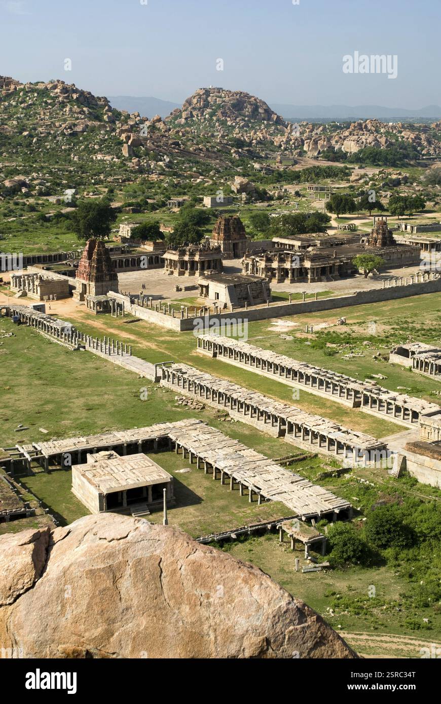 Aerial view of Vithala temple in 16th century, Hampi, Karnataka, India ...