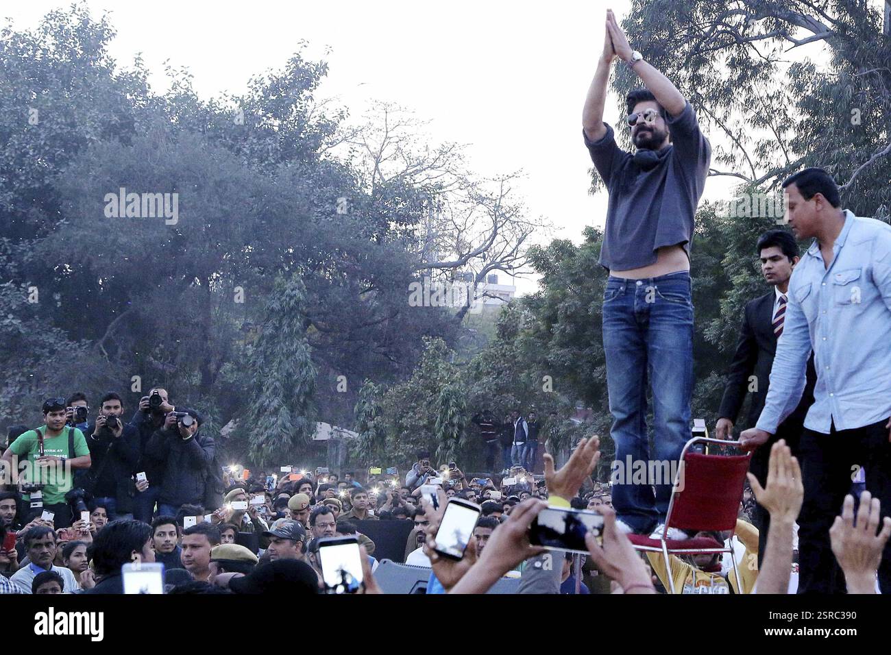 Bollywood actor Shahrukh Khan during the promotion of his upcoming film ...
