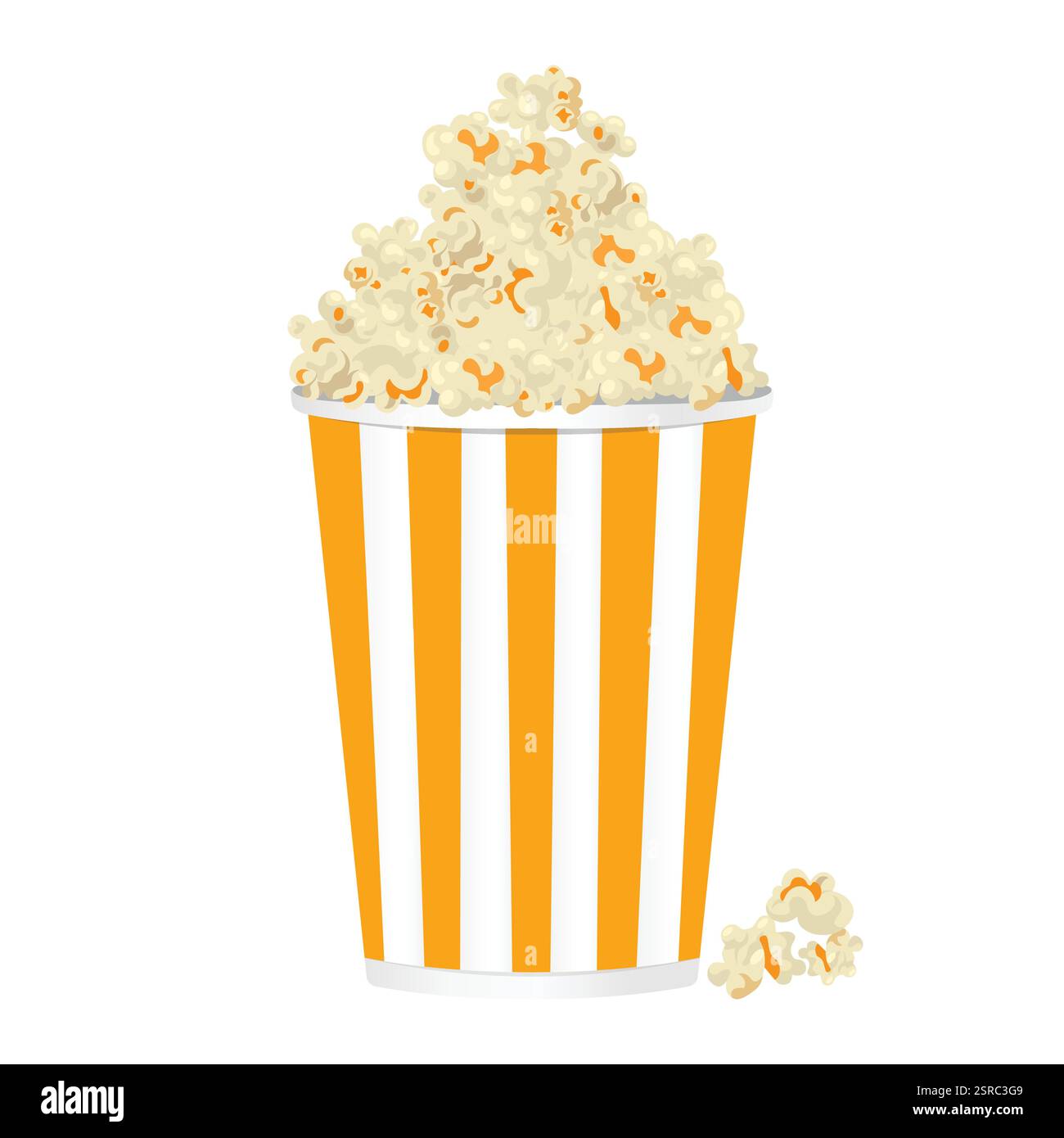 Bucket with popcorn. Popcorn, Vector illustration Stock Vector Image ...