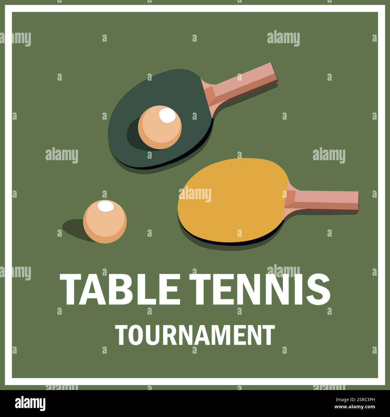 Ping pong banner template. Racket and ball for playing table tennis ...