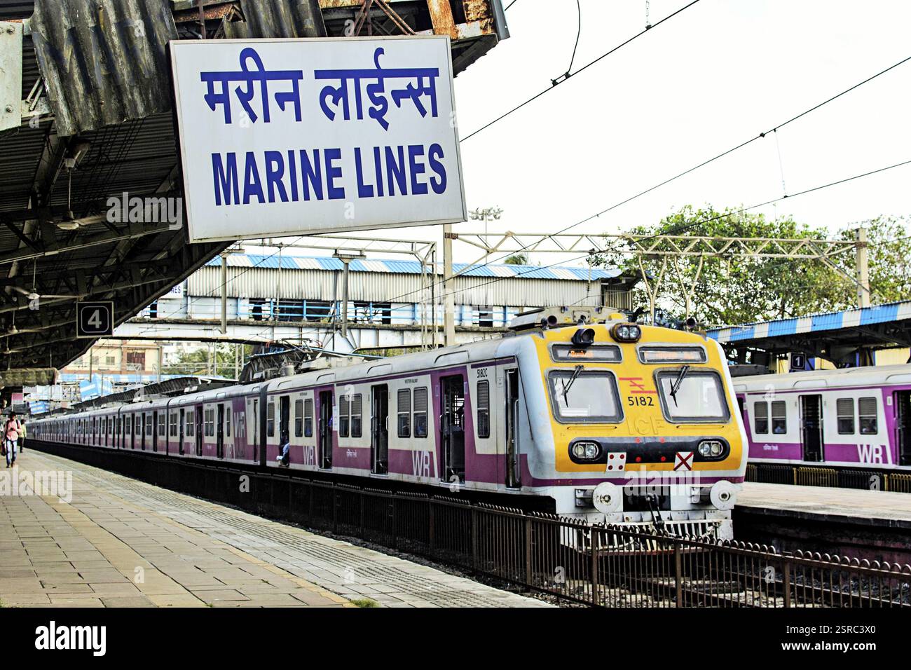 Marine lines railway station, Mumbai, Maharashtra, India, Asia Stock ...