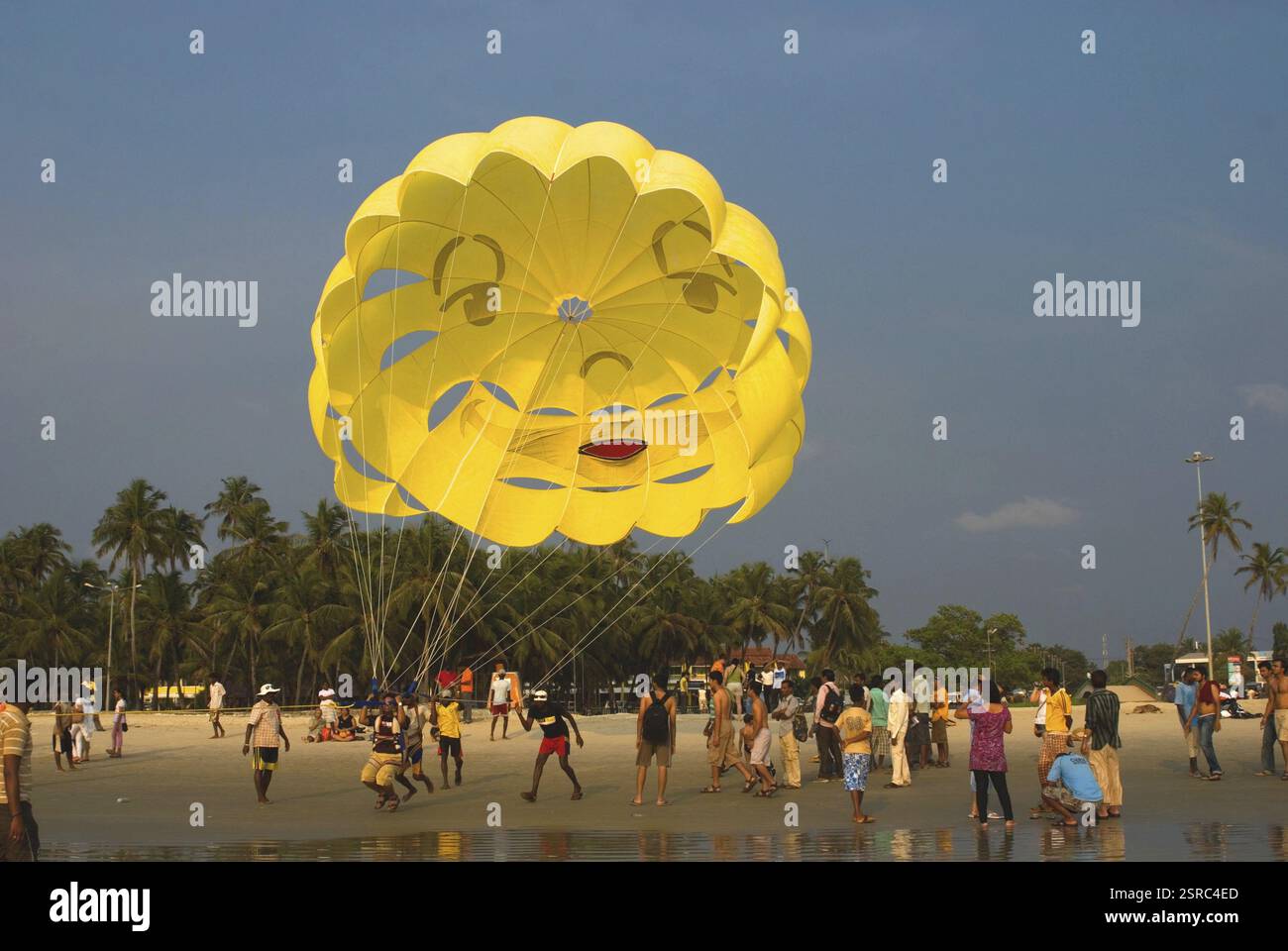 Man with parachute at colva beach, Goa, India, Asia Stock Photo - Alamy