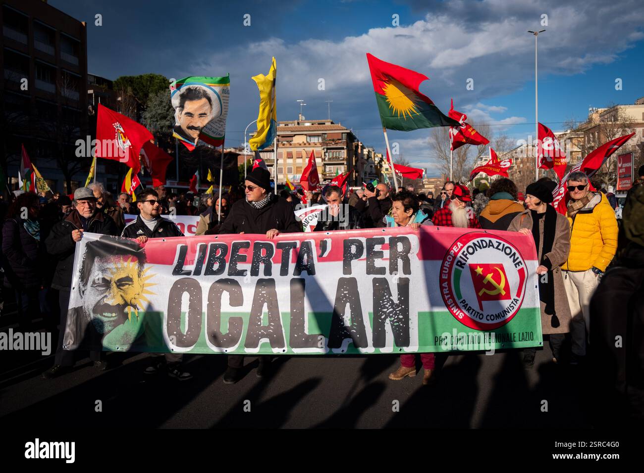 Rome, Rm, Italy. 15th Feb, 2025. 500 people join the protest organized ...