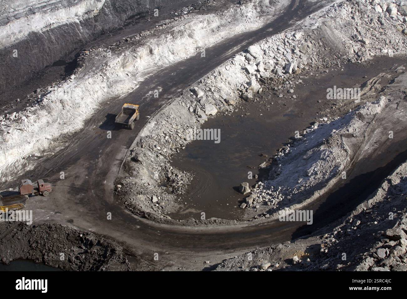 Overview of Coal mine in Jharkhand, India, Asia Stock Photo - Alamy