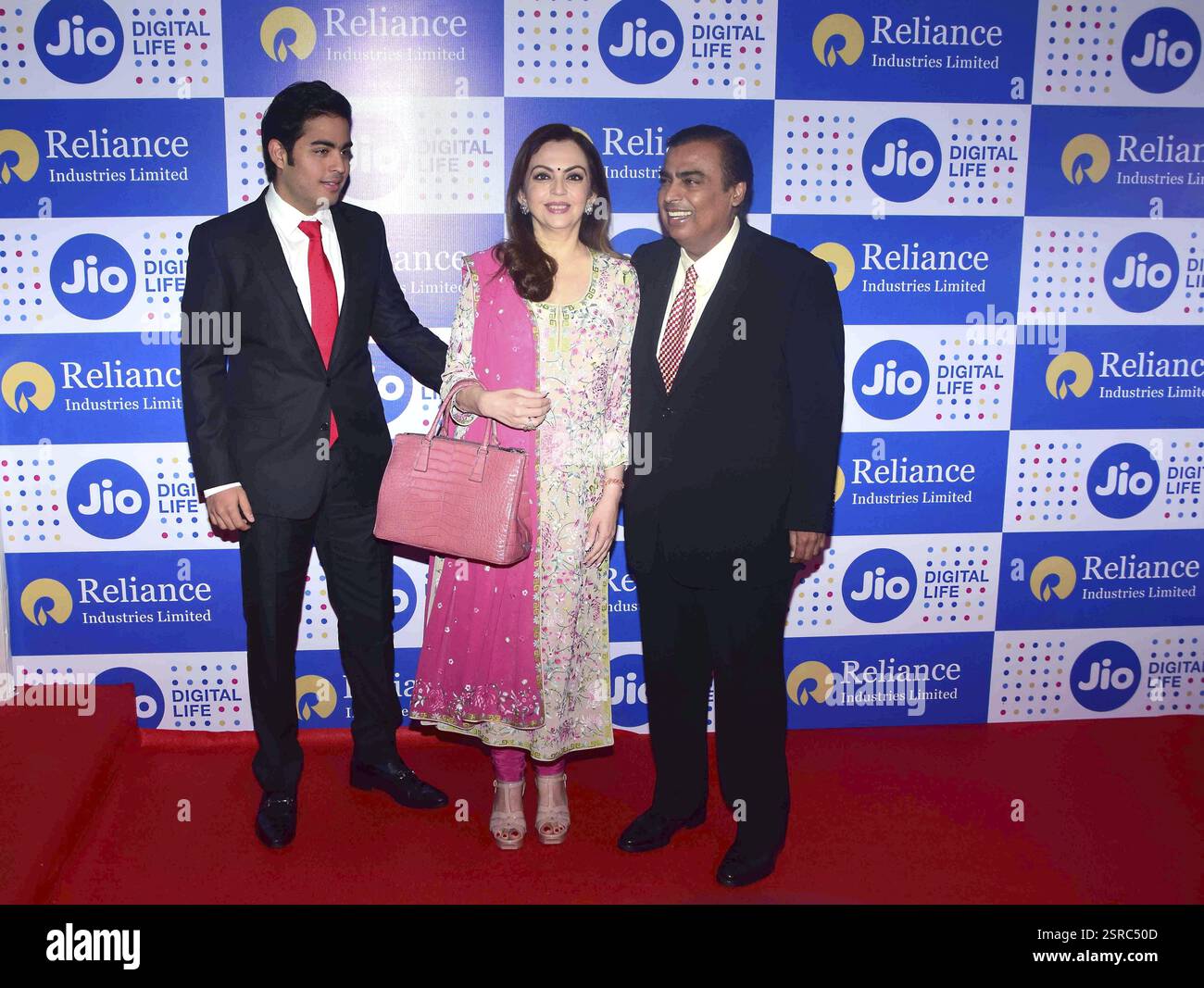 Reliance Industries Limited Chairman Mukesh Ambani Nita Ambani Akash Ambani Annual General ...