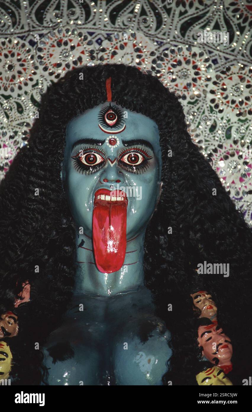 Goddess Kali idol, Assam, India, Asia Stock Photo - Alamy
